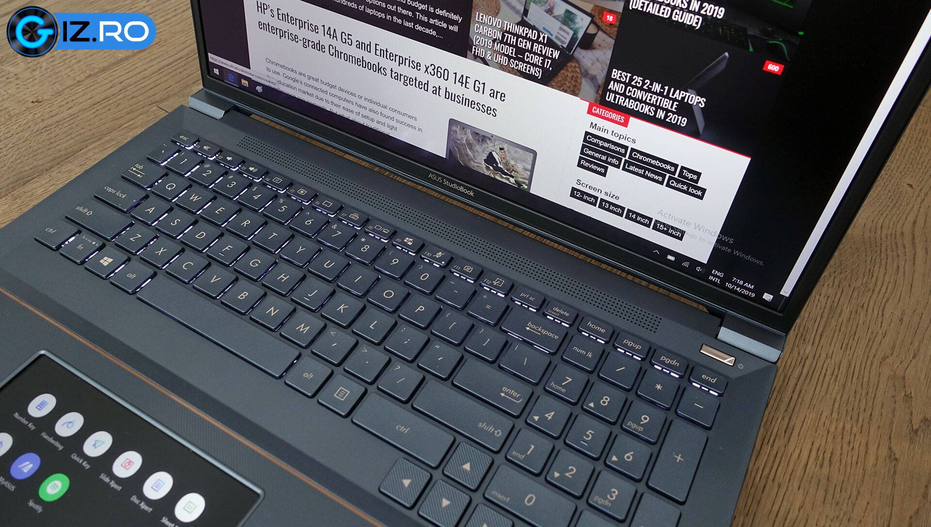 ASUS StudioBook Pro X W730G5T review - un prim pas cu mare potențial